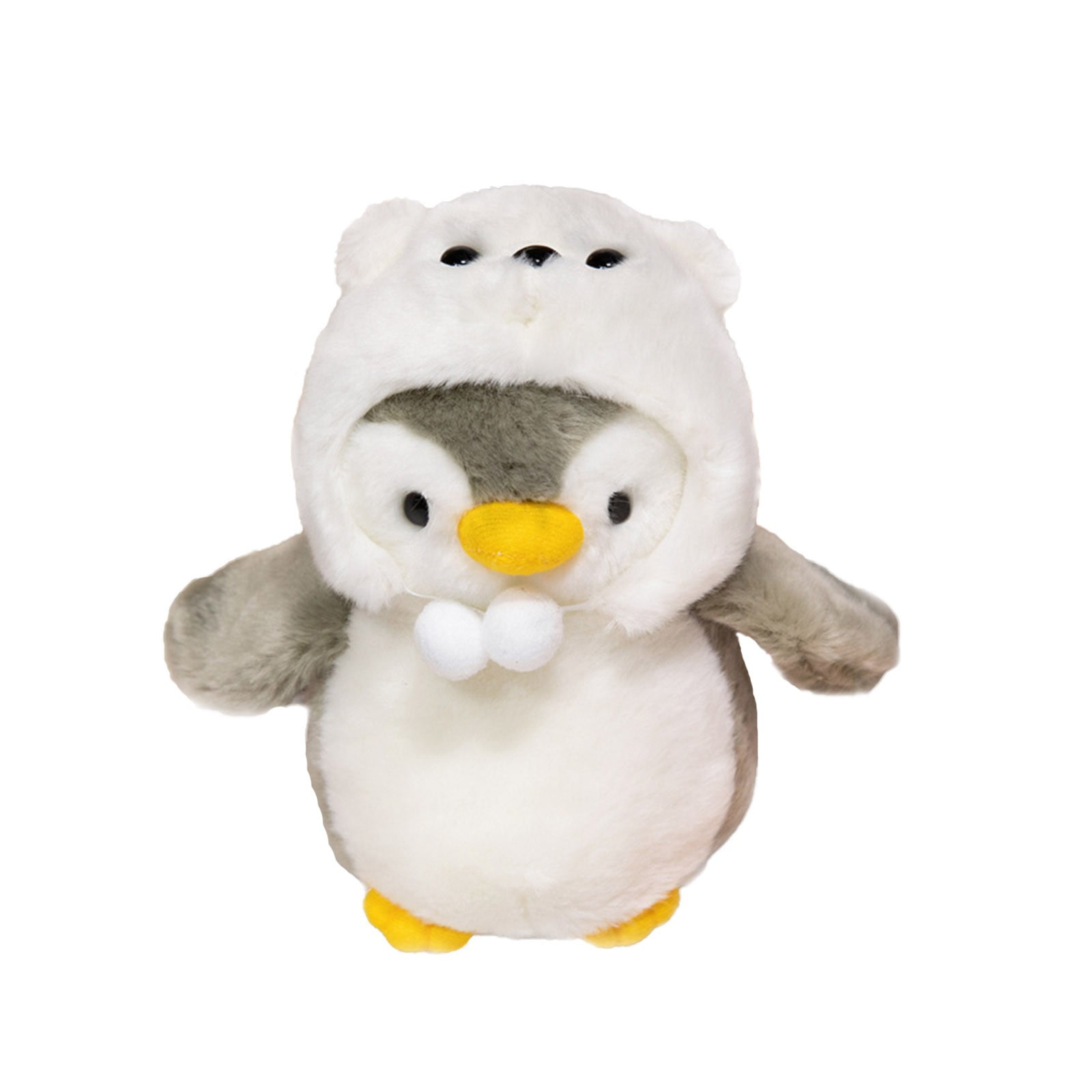 Adorable Plush Penguin Toy with Cozy Pink Hoodie Perfect Cuddly ...