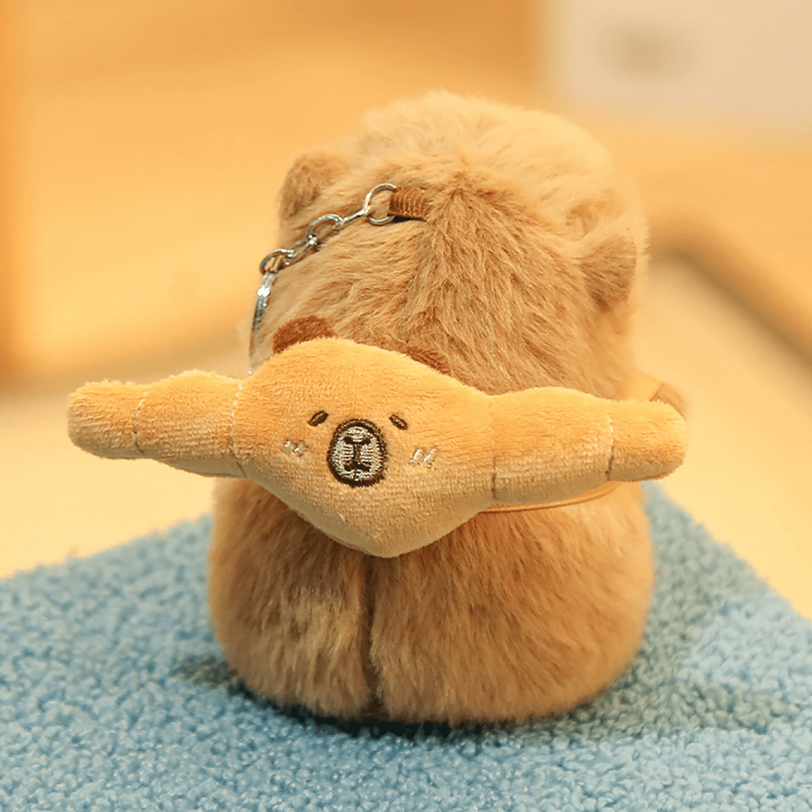 Adorable Plush Toy Capybara Keychains - 4.7" Cute Capybara Stuffed ...