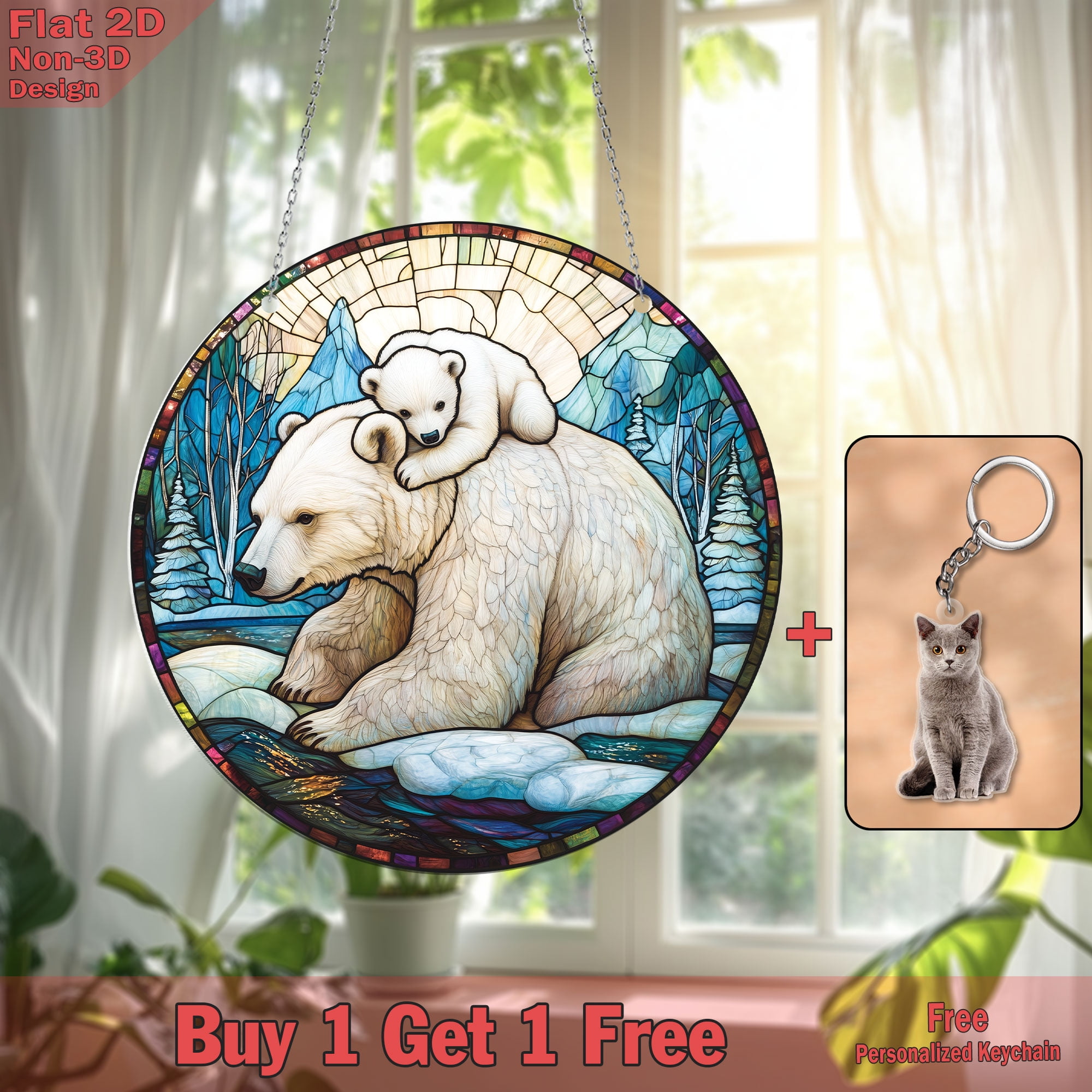 Adorable Polar Bear Family Design with Soft Pastel Tones, Perfect for ...
