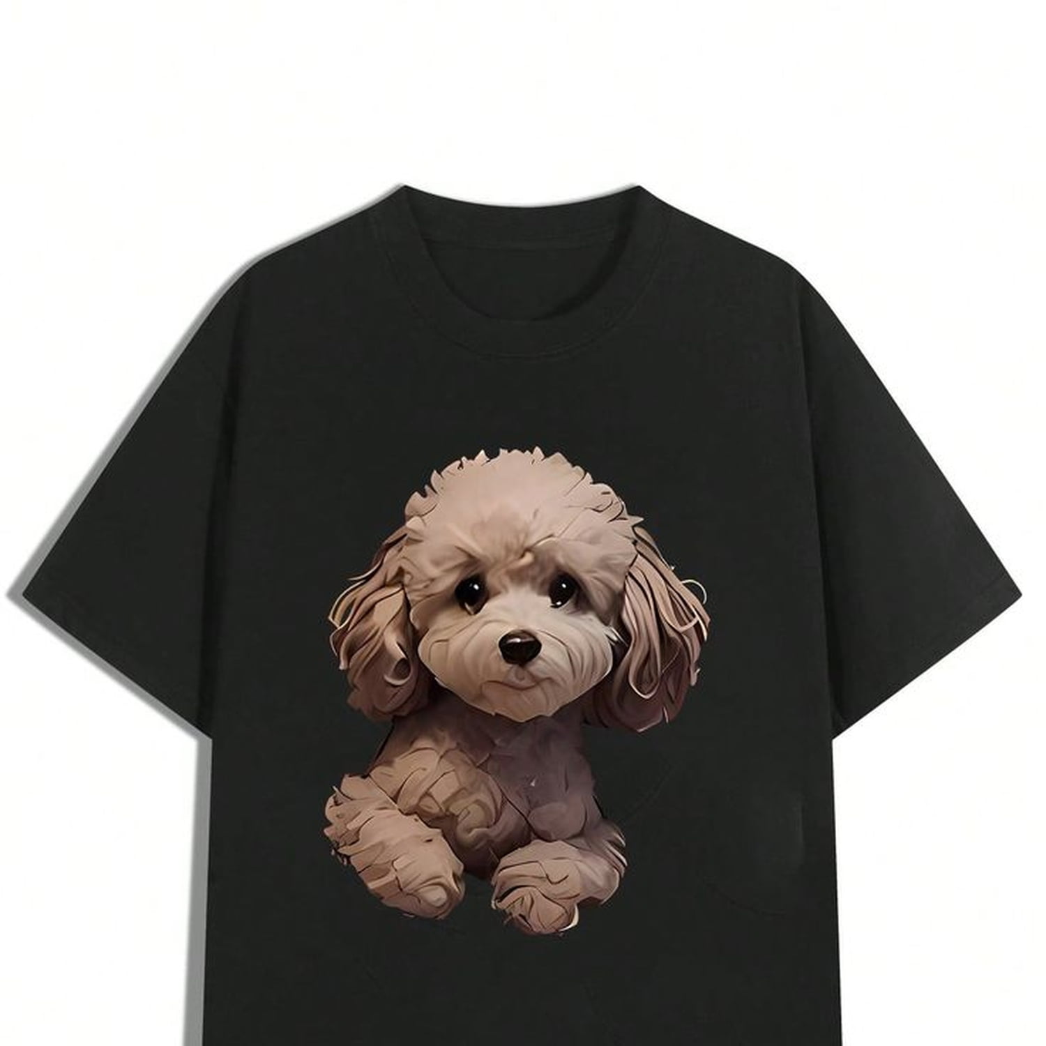 Adorable Poodle Dog Graphic Design ,C1Asual Print,Comfortable And ...