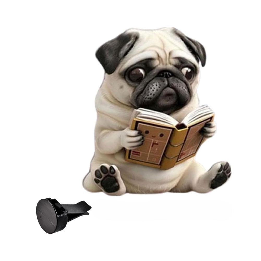 Adorable Pug Car Vent Diffuser - 2D Cute Dog Design, Fan-Driven ...