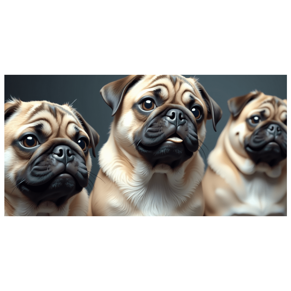 Adorable Pug Dogs Themed Banner Background Decor Party Supplies ...