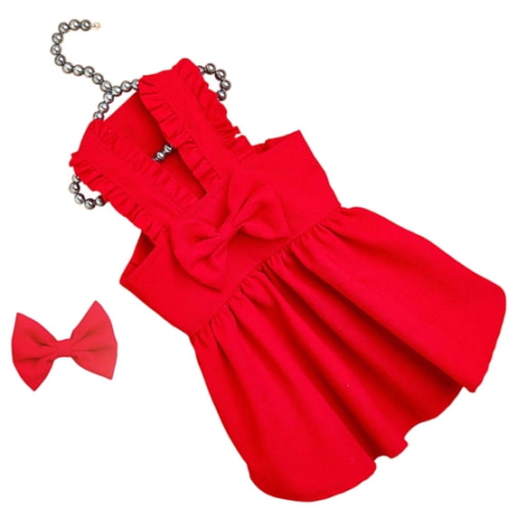 Adorable Puppy Bow Outfit Cute Dress Apparel Soft Breathable Design For ...