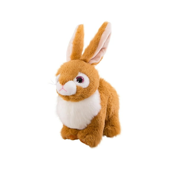 Adorable Rabbit Plush Toy Set Soft Fluffy Floppy Ear Bunny Stuffed ...