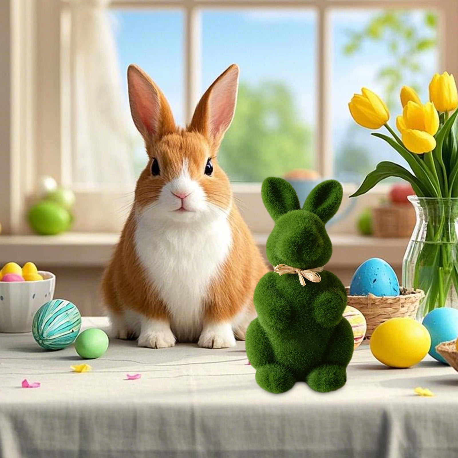 Adorable Realistic Easter Bunny Miniature Tabletop Decoration for ...