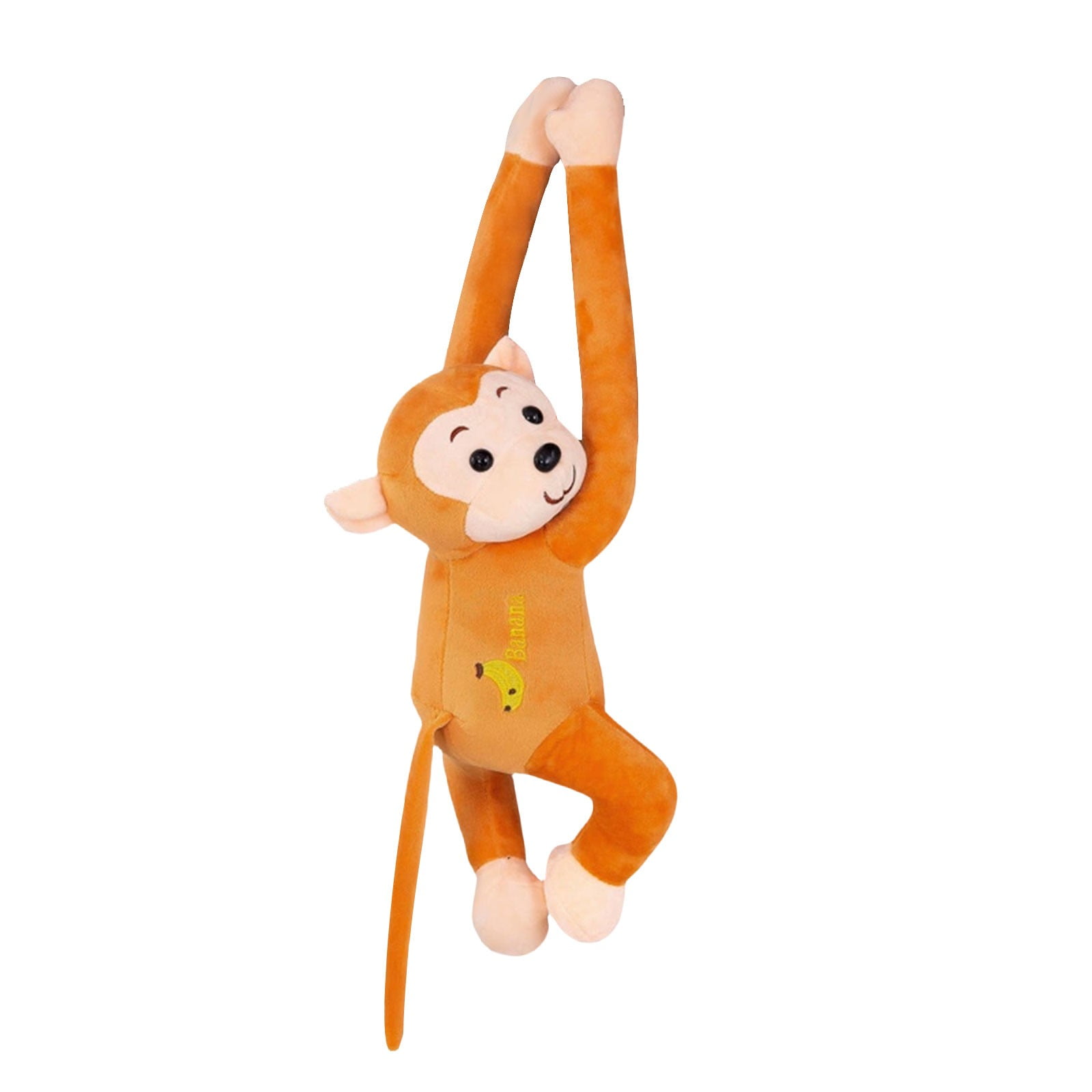 Adorable Red Hanging Monkey Plush Toy with Velcro Hands Perfect for ...