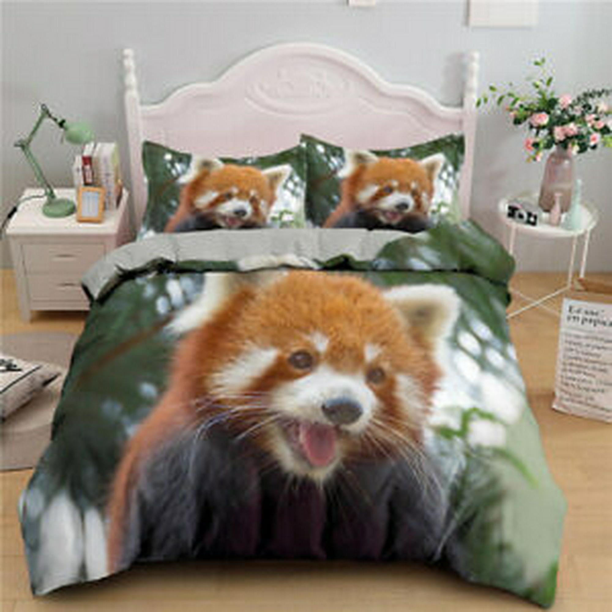 Adorable Red Panda 3D Bedding Set Duvet Cover Quilt Cover & Pillowcase ...