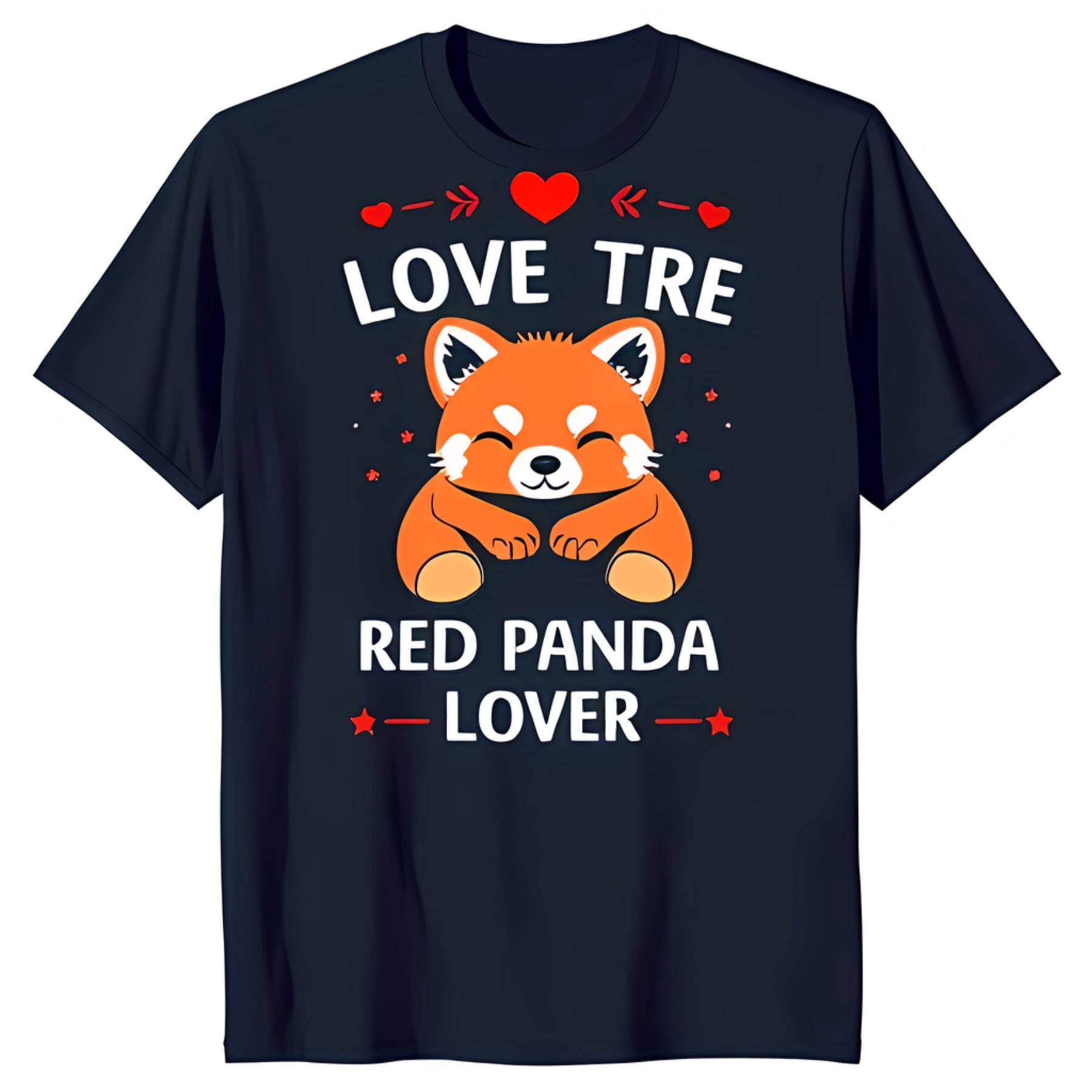 Adorable Red Panda Graphic Tee 'Love True Red Panda Lover' Design on ...