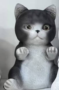 Adorable Resin Cat Figurines Set of 8 Breeds Realistic 1:1 Miniature ...