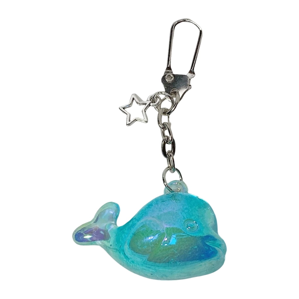 Adorable Resin Whale Keychain Featuring Multicolor Beads Stylish ...