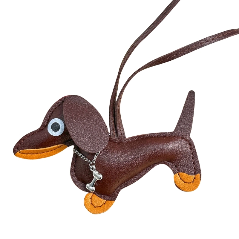 Adorable Sausage Dog PU Keyrings Soft Touch Key Holder Keychain Pendant ...
