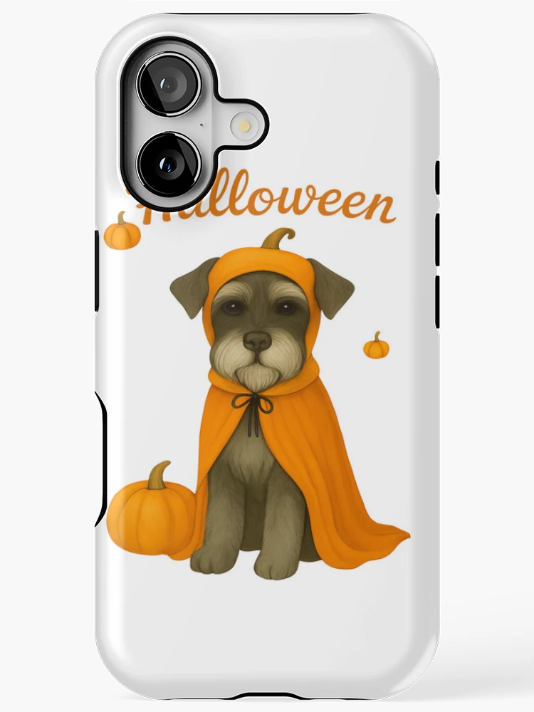 Adorable Schnauzer Halloween Costume Fun Phone Case for 16/15/14/13/12 ...