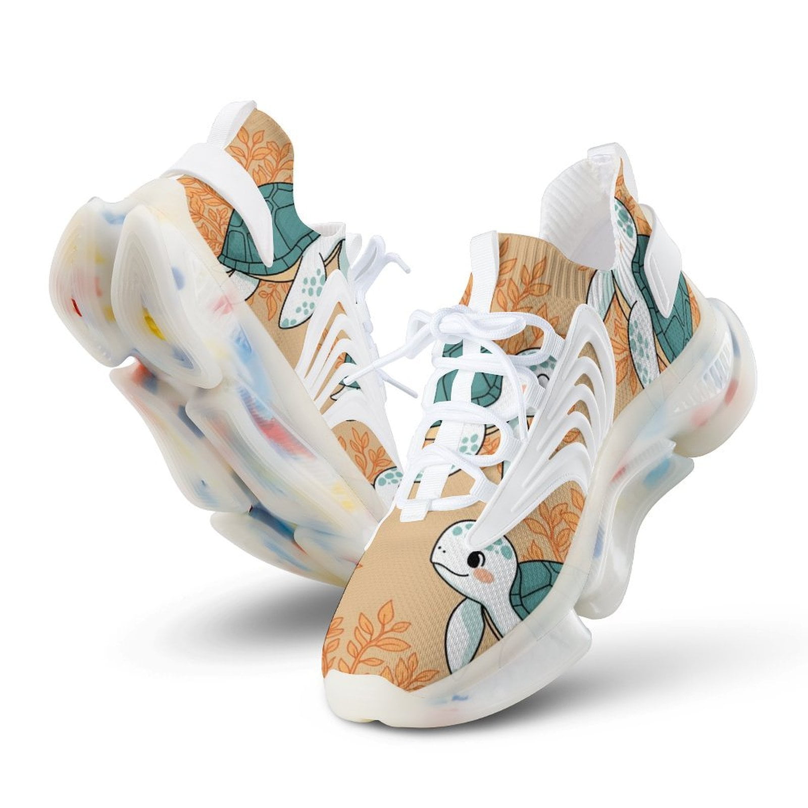 Adorable Sea Turtles Coral Reef Pattern Walking Shoes for Men Woman ...