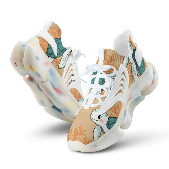 Adorable Sea Turtles Coral Reef Pattern Walking Shoes for Men Woman ...