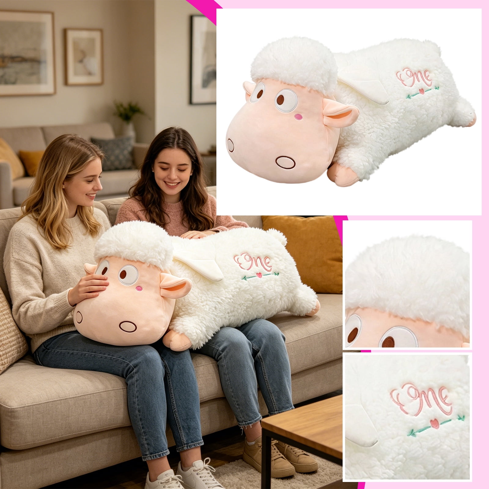 Adorable Sheep Plush Pillow Doll, Soft Soft Stuffed Toy, Comfortable ...