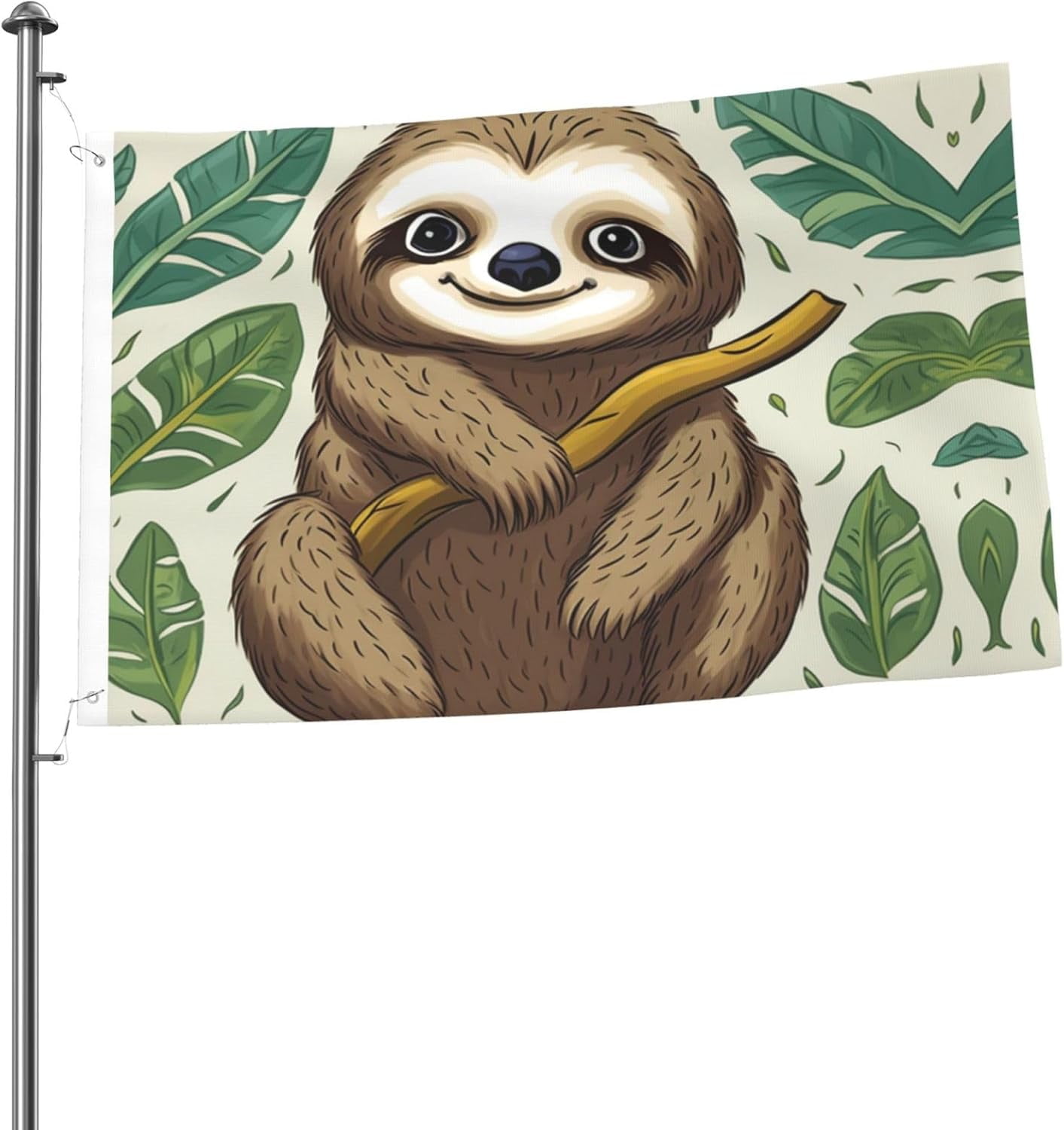 Adorable Sloth Garden Flags Holiday Banner with Brass Grommets Large ...