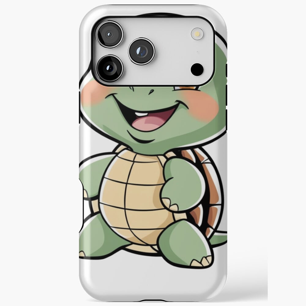 Adorable Smiling Chibi Turtle Cute Playful Design Phone Case for iPhone ...