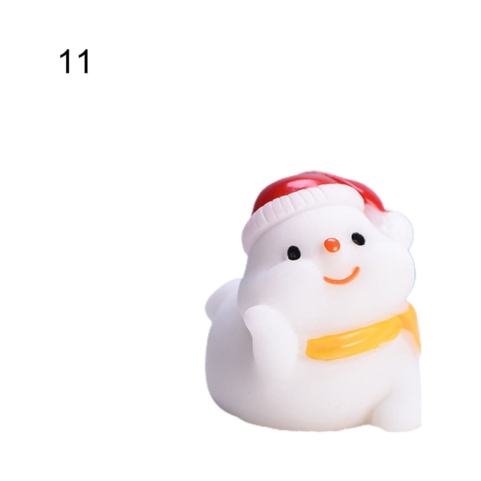 Adorable Snowman Shape Miniature Statue Decor Beautiful Handmade Resin ...