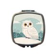 Adorable Snowy Owl Travel Makeup Handbag Purse Small Pocket Compact ...