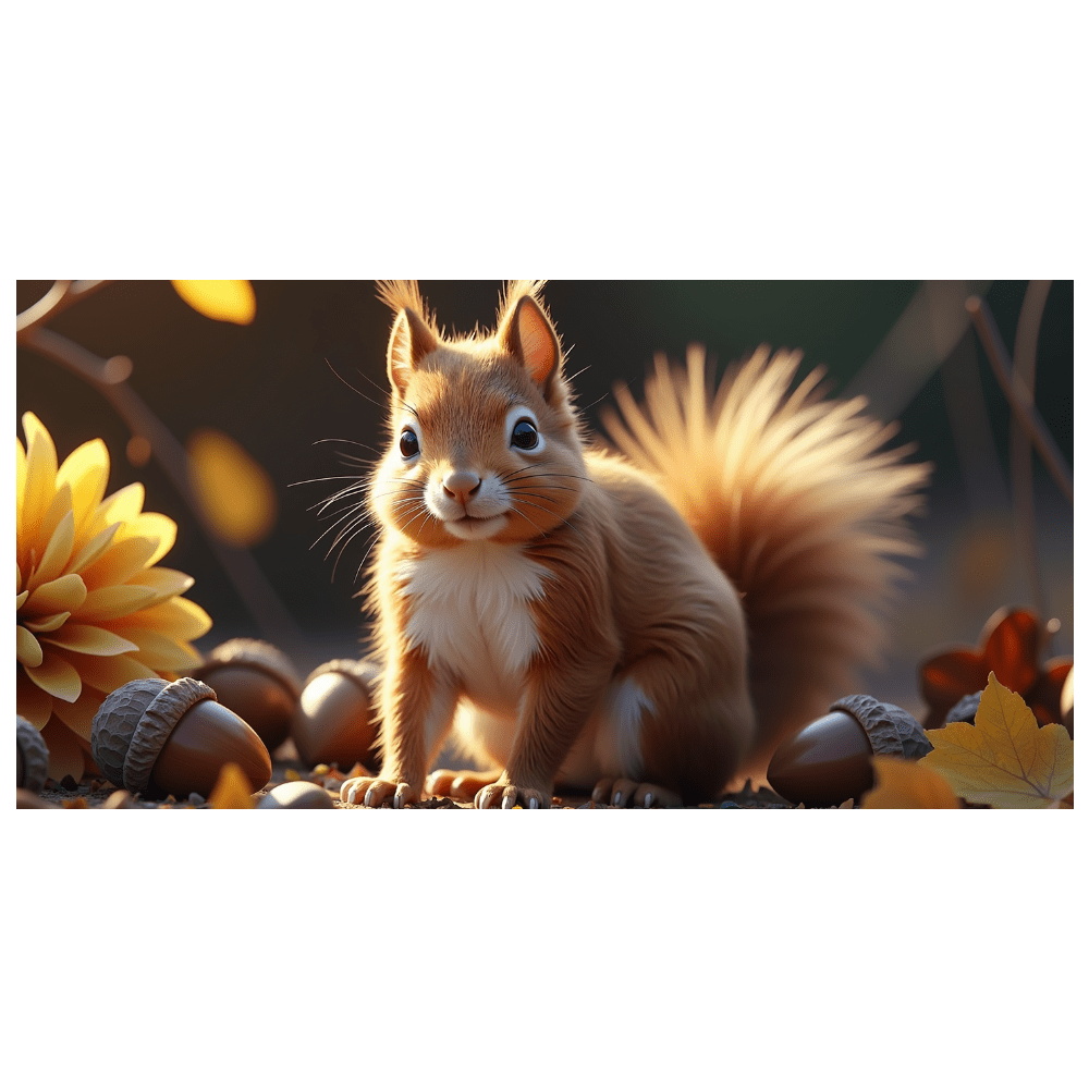 Adorable Squirrel Design Backdrop Banner Decorative Party Supplies ...