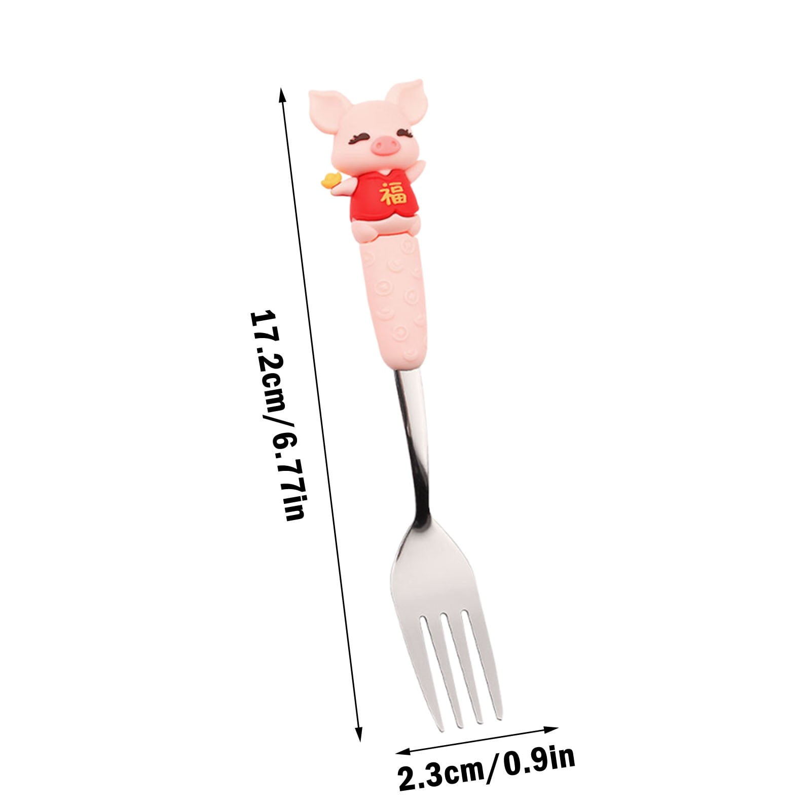 Adorable Stainless Steel Fork and Spoon Set with Fun Pig Handle for ...