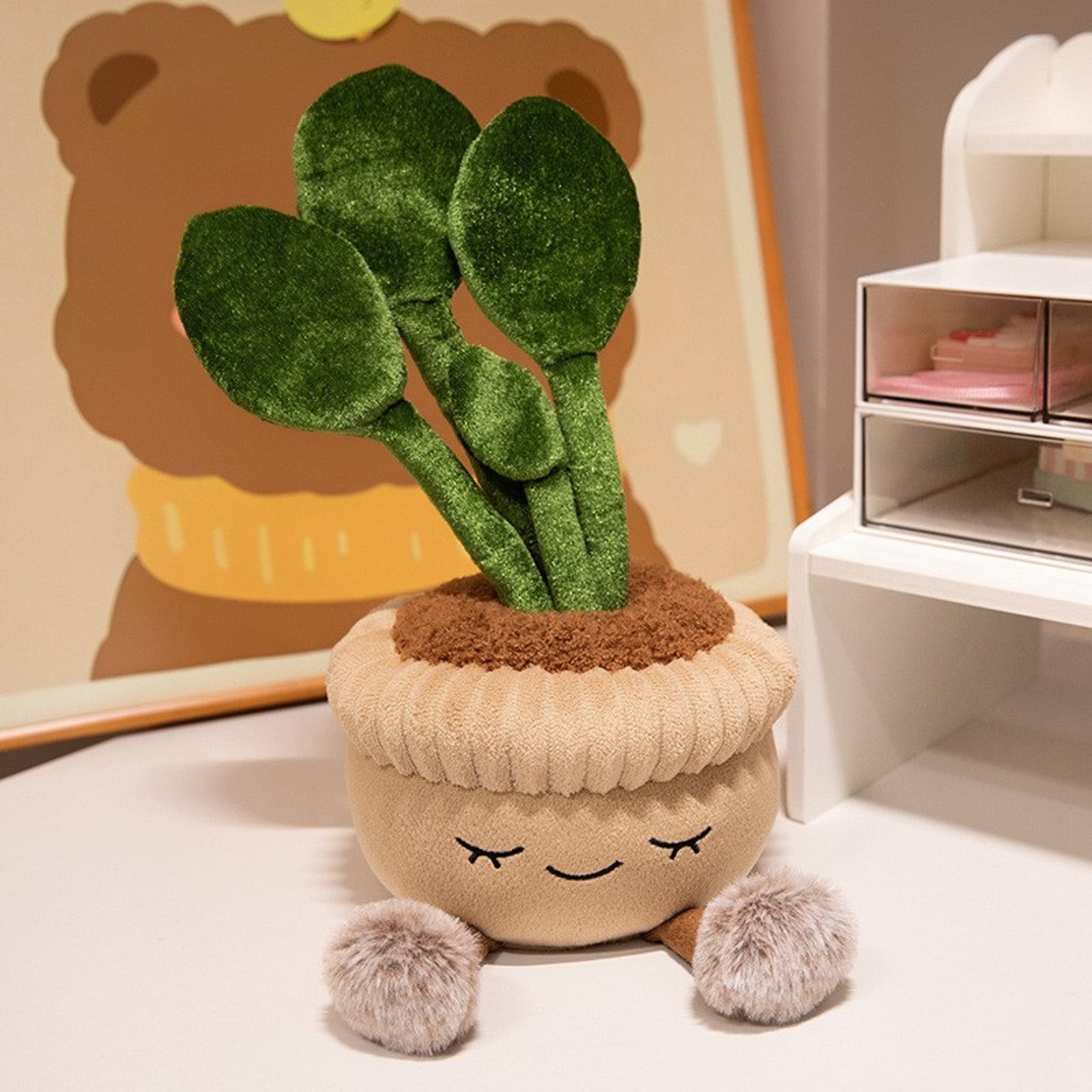Adorable Succulent Plush Toy Potted Plants, Soft and Huggable Stuffed ...