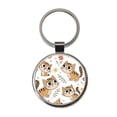 Adorable Tabby Cats Metal Round Keychain - Walmart.com