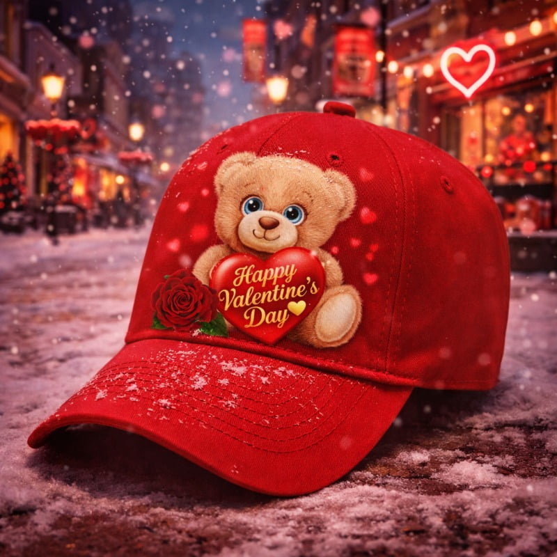 Adorable Teddy Bear Valentine Heart Themed Hat A Must Have Gift For ...