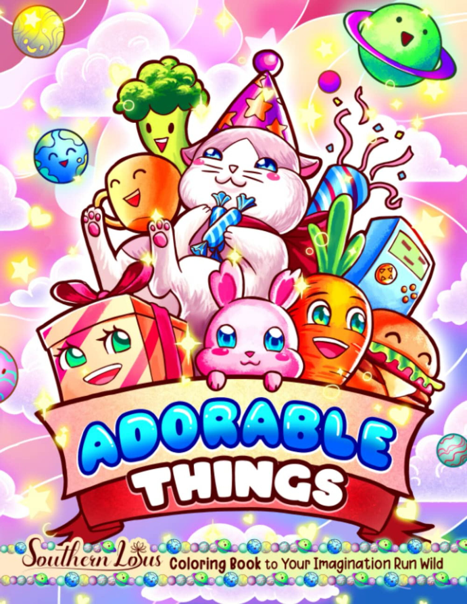 Adorable Things Coloring Book: Lovely Illustrations Of Cute Stuff ...