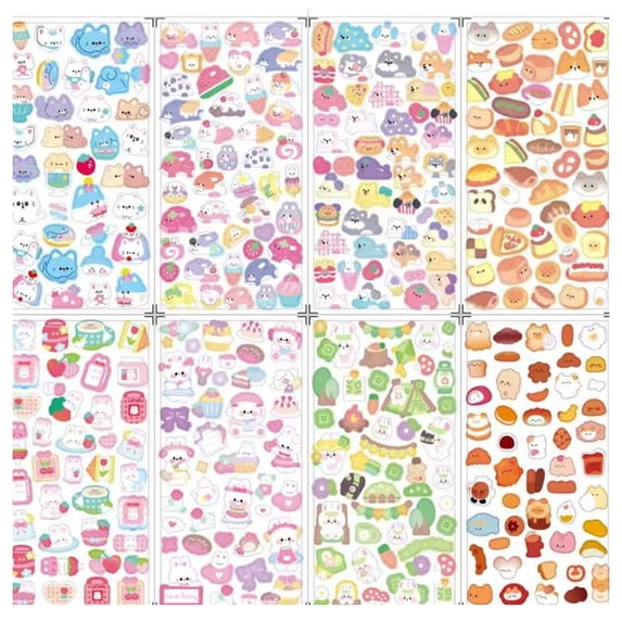 Adorable Tiny Sticker for Water Bottle, Notebook, Scrapbooking Puffier ...