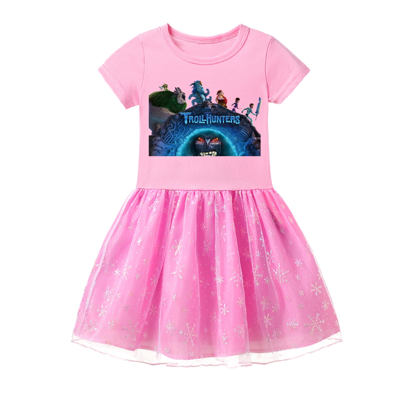 Adorable Trollhunters Summer Dresses for Girls: Short Sleeve, Shiny ...