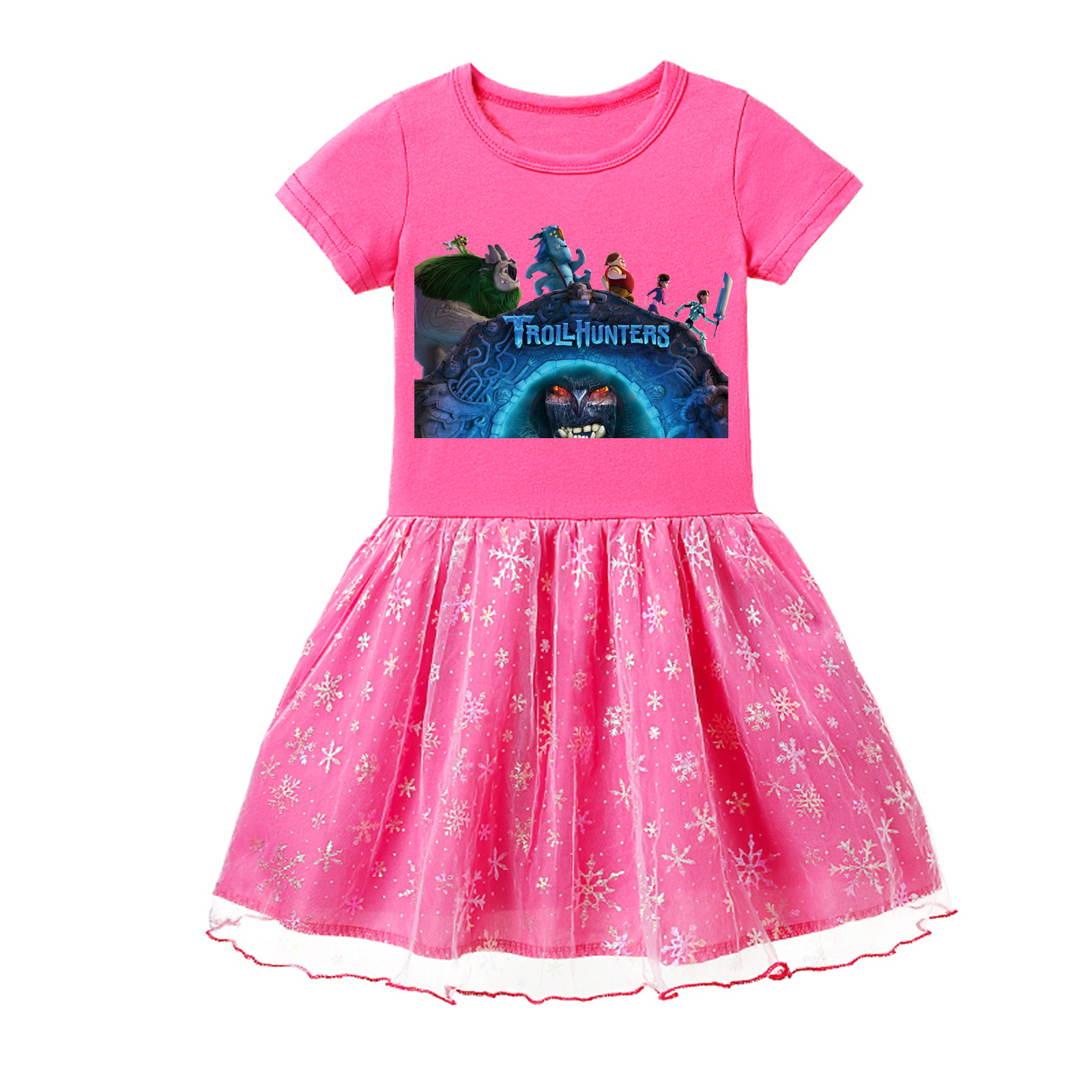 Adorable Trollhunters Summer Dresses for Girls: Short Sleeve, Shiny ...