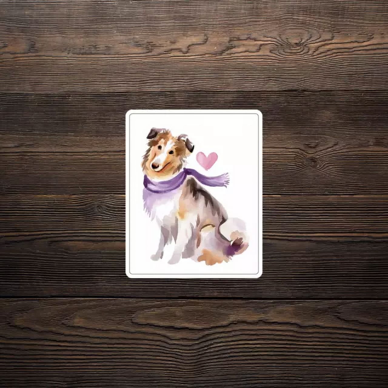 Adorable Watercolor Sheltie Dog Sticker - Cute Shetland Sheepdog With ...