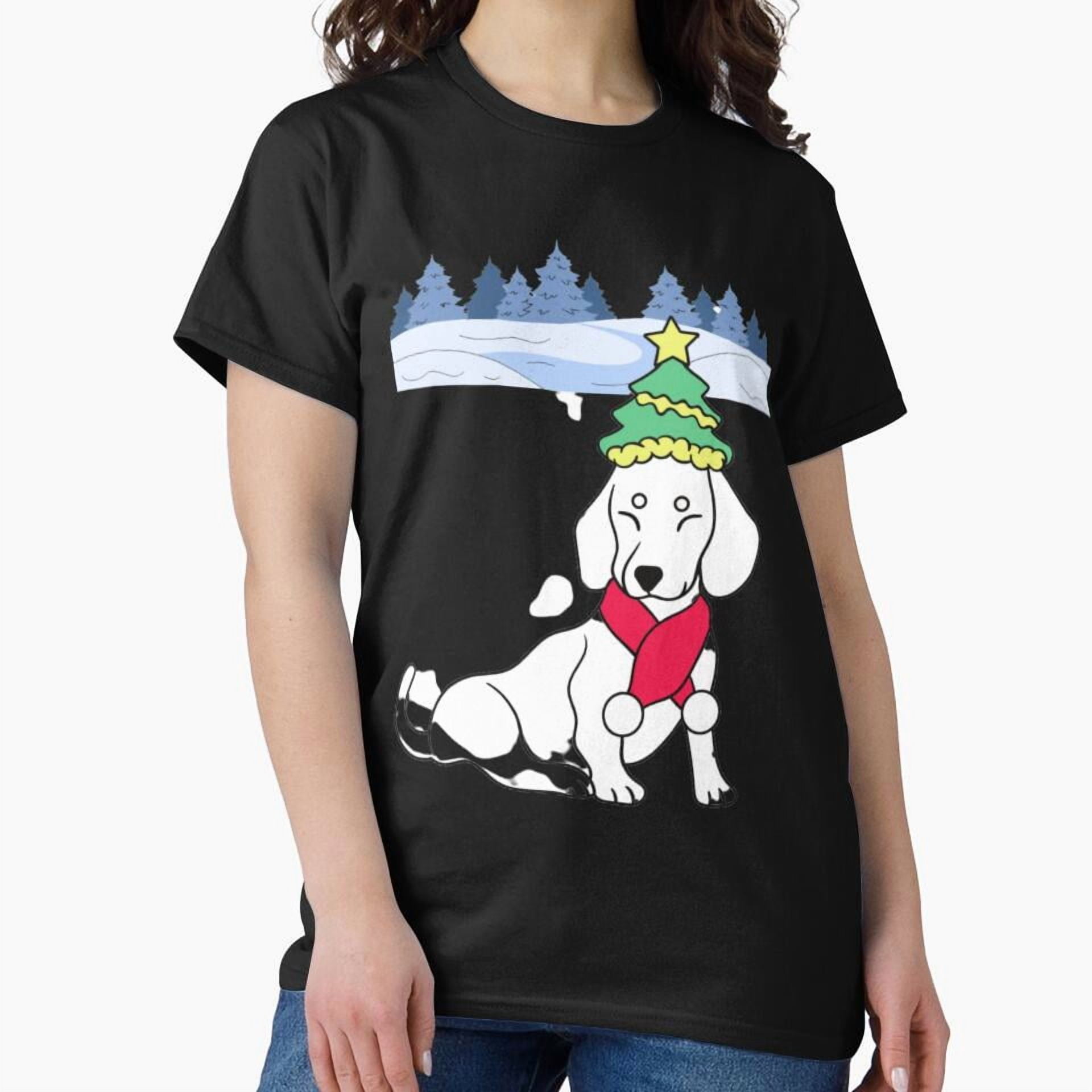 Adorable Westie Dog Posing by a Festive Holiday Tree Unisex T-Shirt, up ...