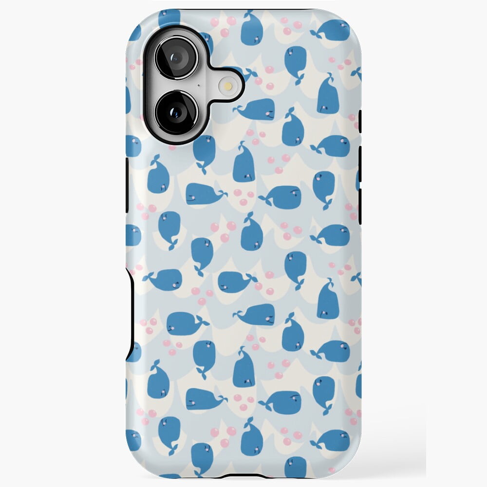 Adorable Whales Sea Life Marine Animal Phone Case with iPhone 17 to 11 ...