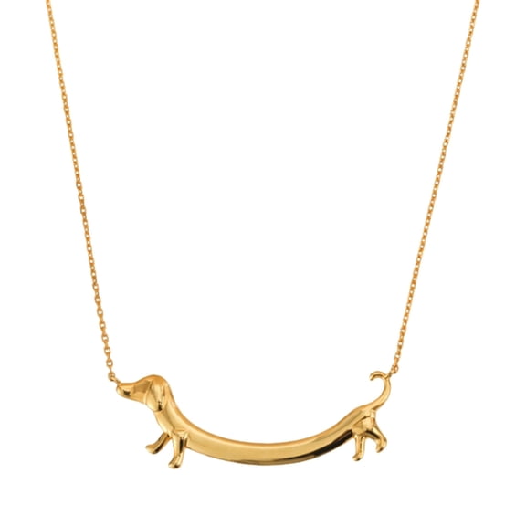 Crystal Dog Pendant Necklace for Women Golden Retriever Puppy Charm ...