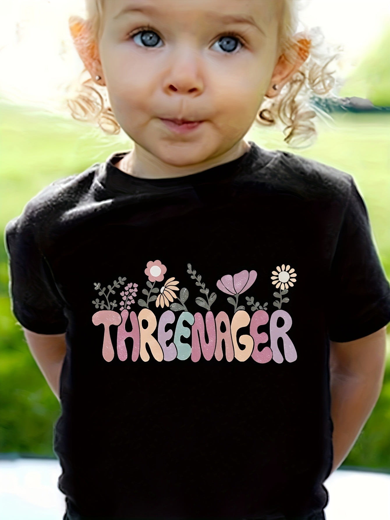 Adorable Wildflower Print T-Shirt for Girls - Perfect 3rd Birthday Gift ...