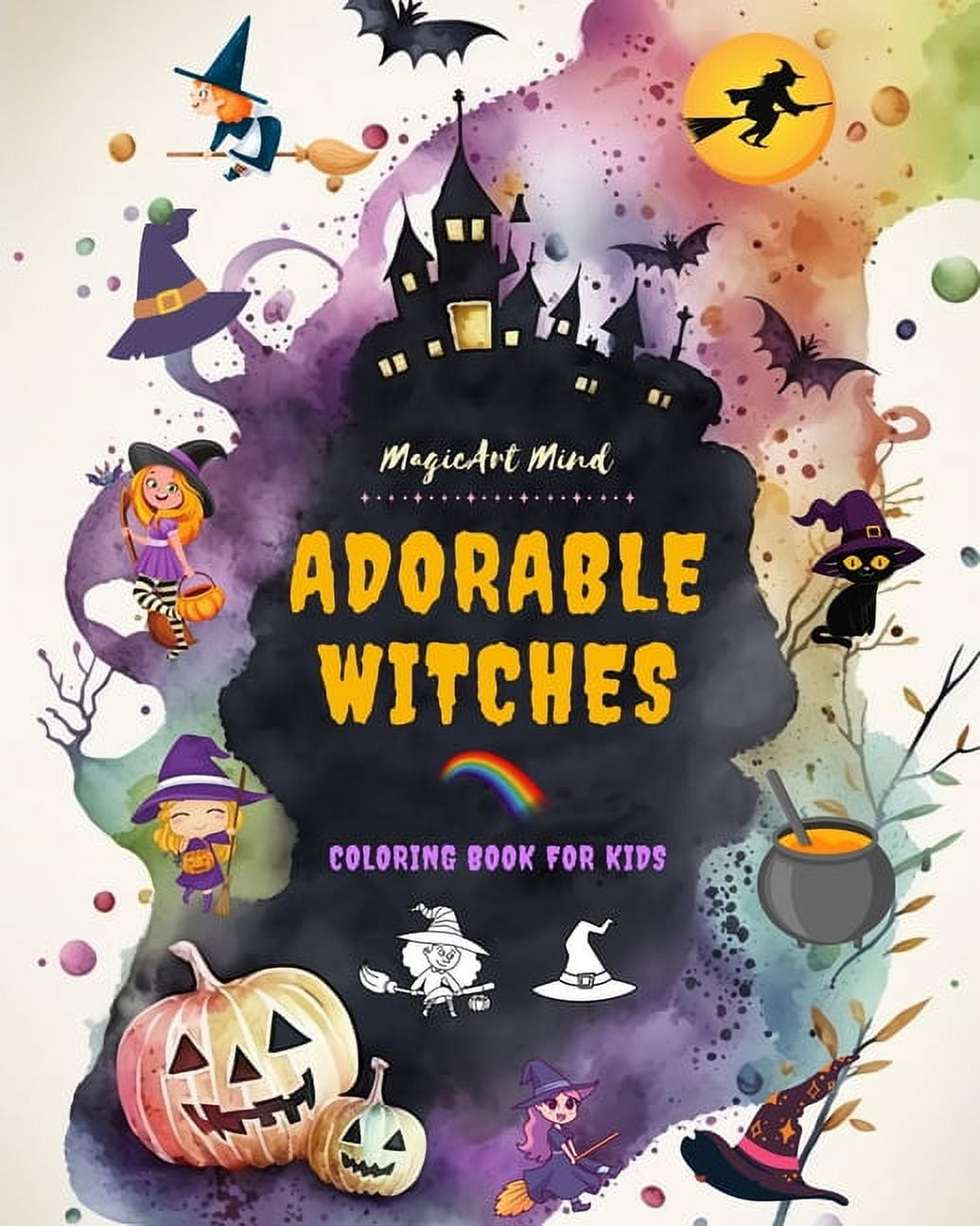Adorable Witches Coloring Book for Kids Creative and Fun Witchcraft ...
