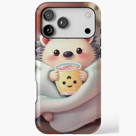Adorable Woodland Hedgehog Animal Phone Case for iPhone 11 through 17 ...