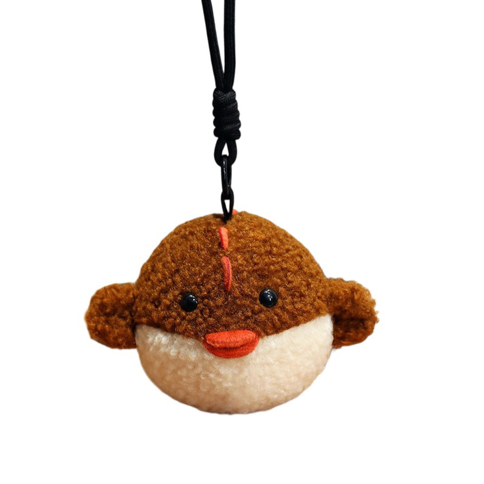 Adorable Yellow Bird Plush Keychain Soft Stuffed Animal Key Holder with ...