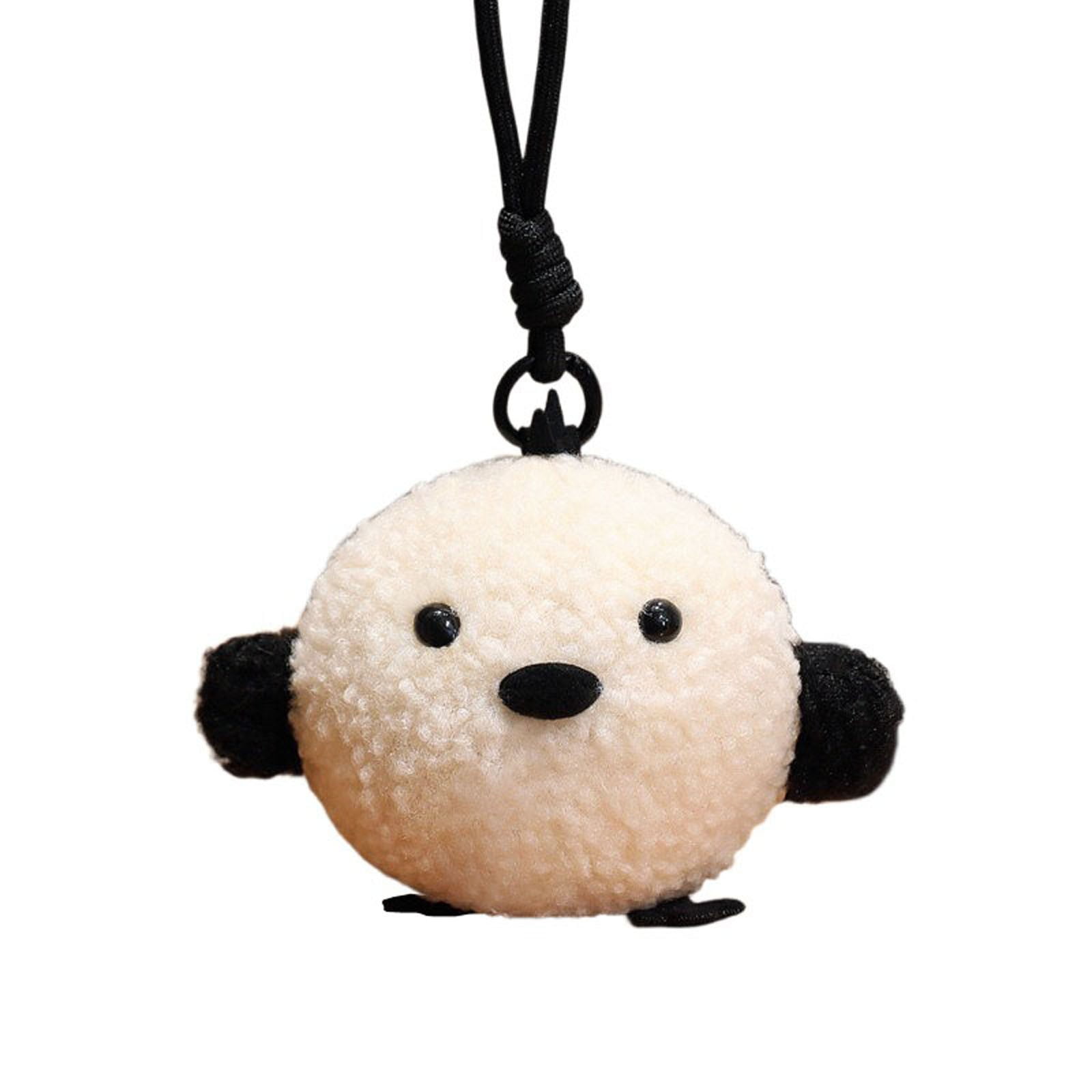 Adorable Yellow Bird Plush Keychain Soft Stuffed Animal Key Holder with ...