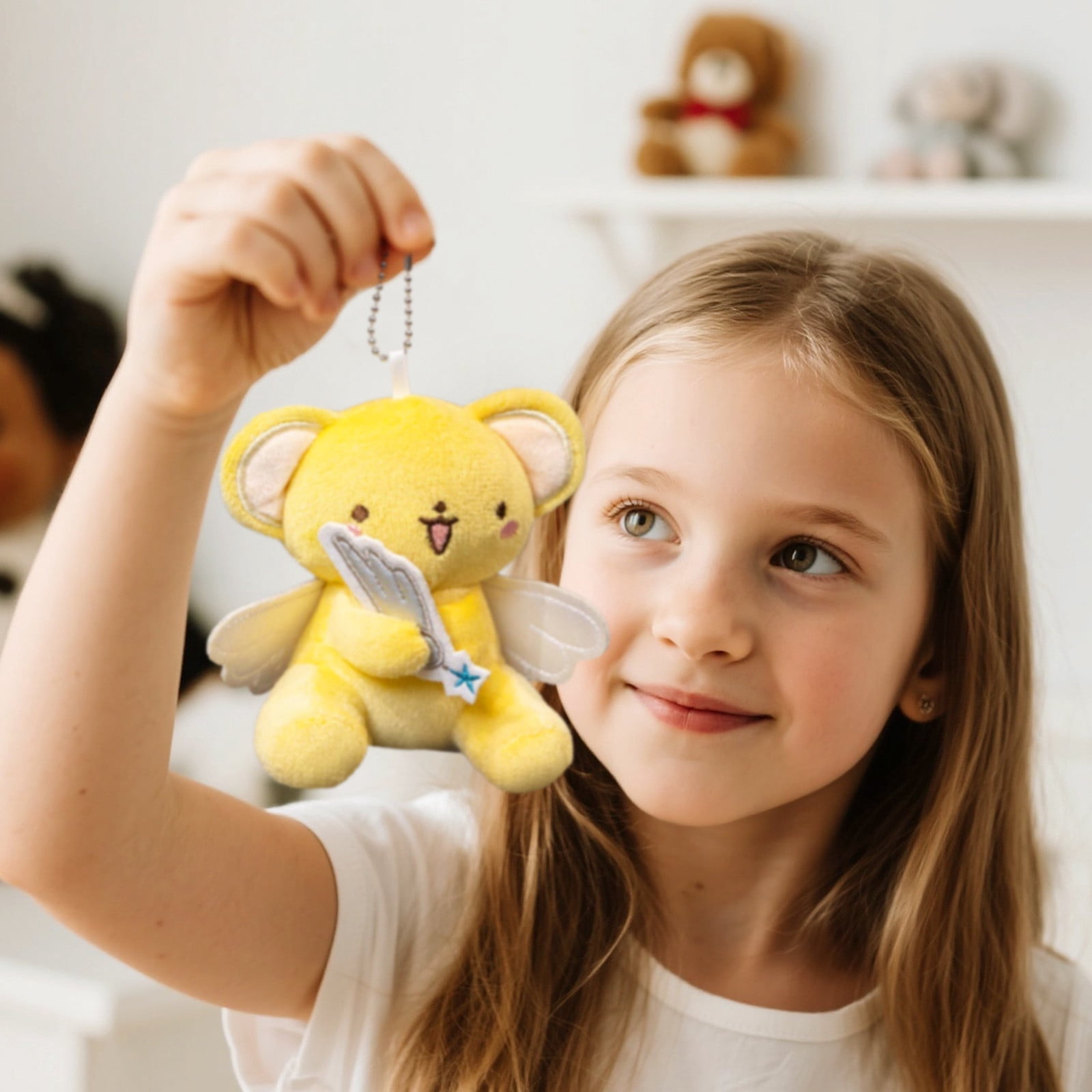 Adorable Yellow Plush Bear with Angel Wings and Star Emblem Soft ...