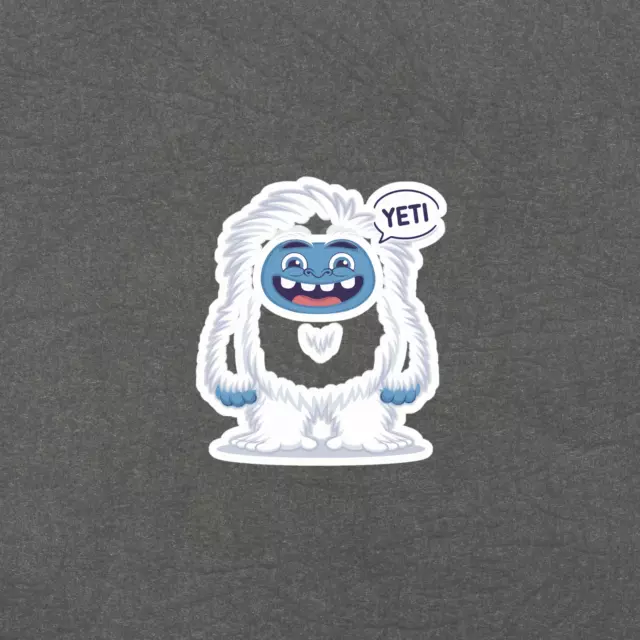 Adorable Yeti Abominable Snowman Monster Laptop Decal Stickerphone ...
