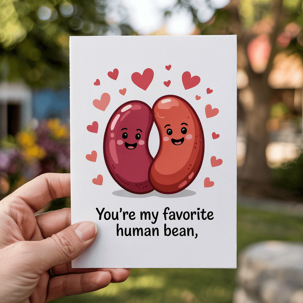 Adorable "You're My Favorite Human Bean" Greeting Card - Perfect for ...