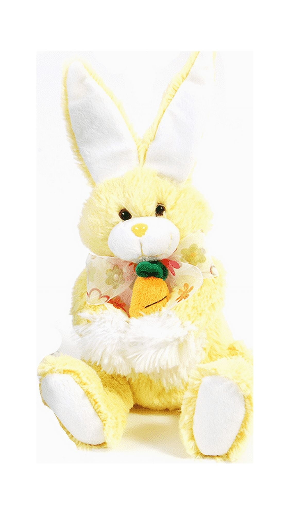 New Adorable 13-inch Yellow Plush Bunny with Carrots | Lovable Stuffed ...
