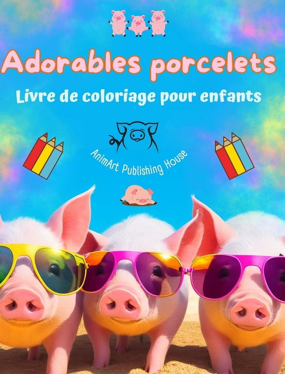 Adorables porcelets - Livre de coloriage pour enfants - Scènes ...