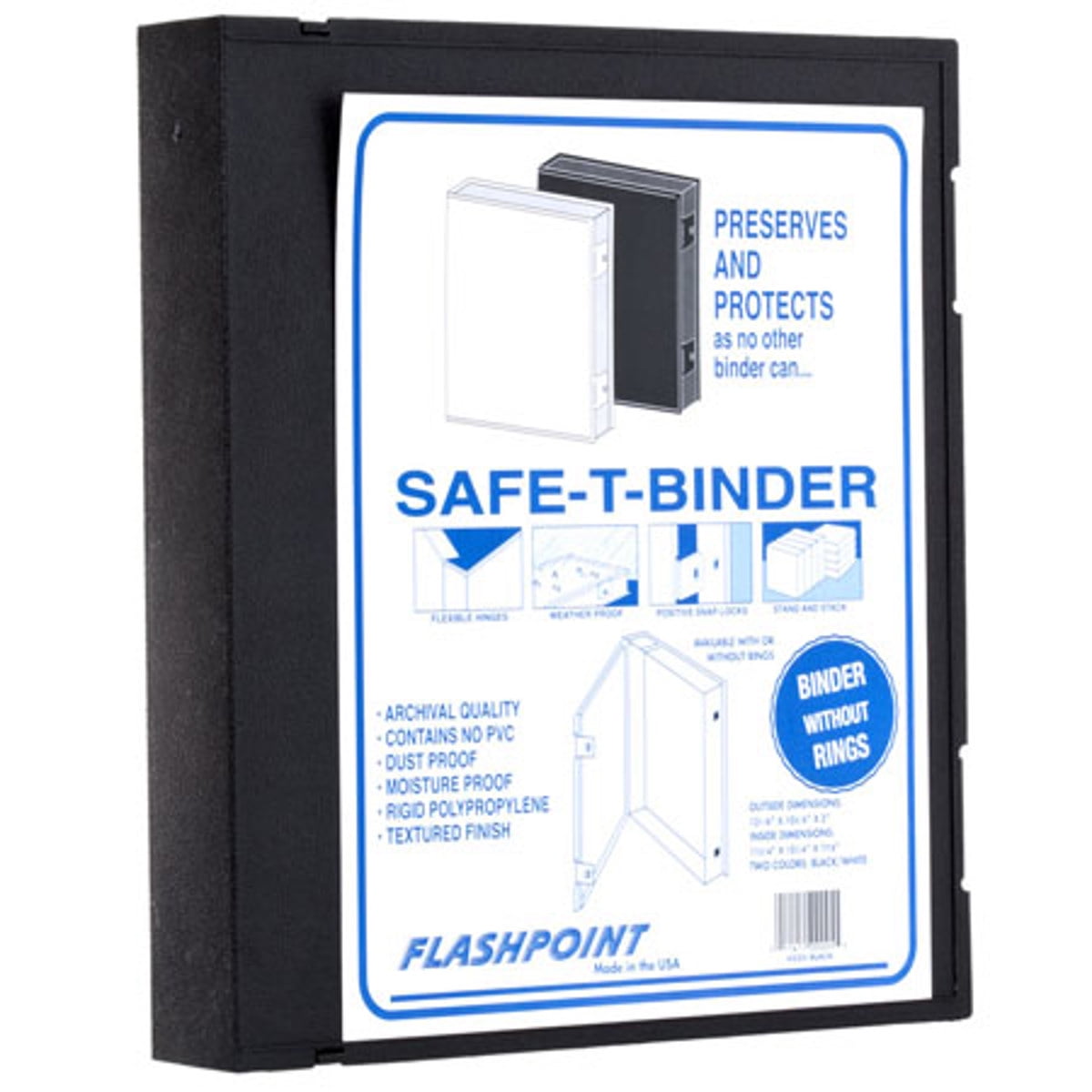 Adorama Plastic Storage Binder Box without Rings, 9x11", Color: Black ...