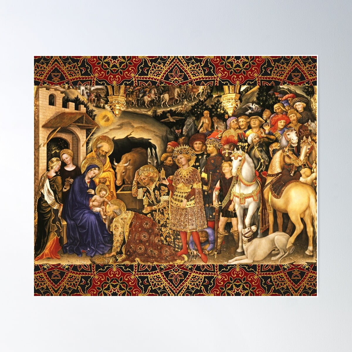 Adoration Of Magi By Gentile Da Fabriano Poster Wall Art, Modern Wall ...