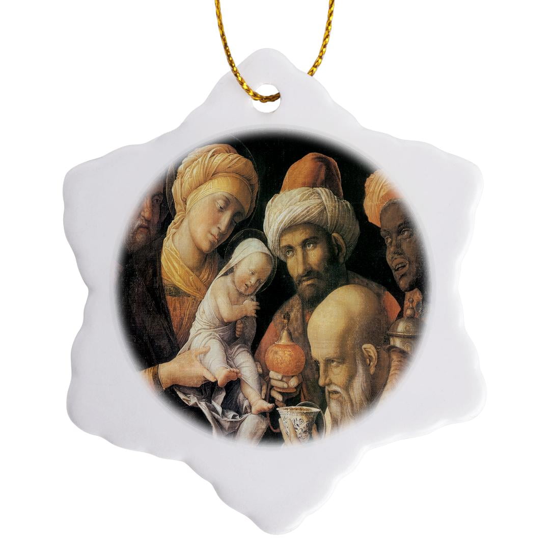 3drose, Adoration of the Magi by Andrea Mantegna, 3 inch Snowflake ...