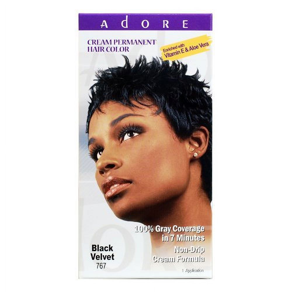 Adore Cream Permanent Hair Color,767,Black Velvet - Walmart.com
